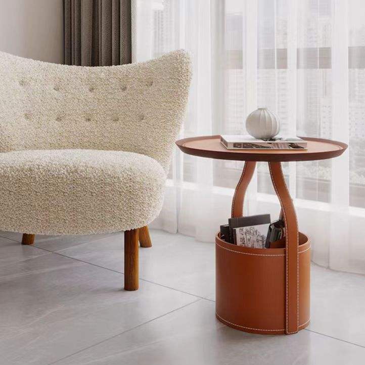 Modern Luxury Side Table for Small Spaces Leather High-end Sofa Corner ...