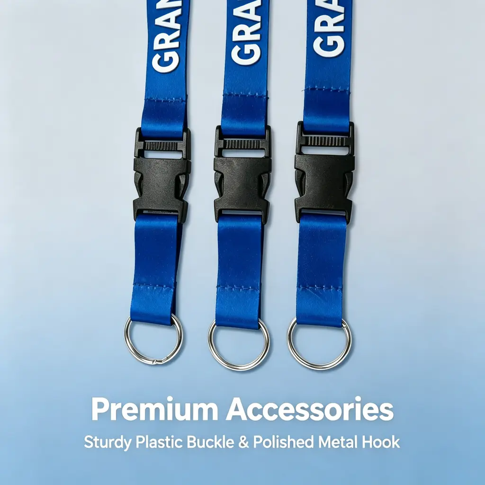 Durable 3D Printed Polyester Lanyard with Keyring & Badge Holder Ideal ...
