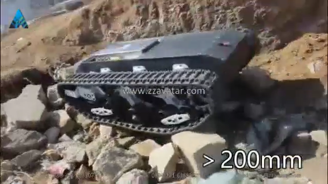 200kg payload AVT-17T rubber tracked offroad delivery robotic vehicle ...