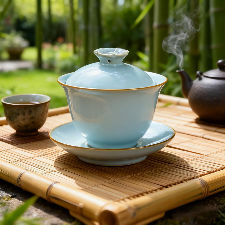 China National ICH Master's Trinity Tea Bowl Song Dynasty Style Ru Sky ...