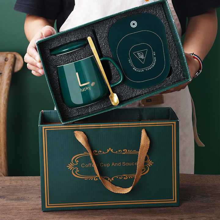 USB Office Home Gift Set - Smart Electric Heating Coaster