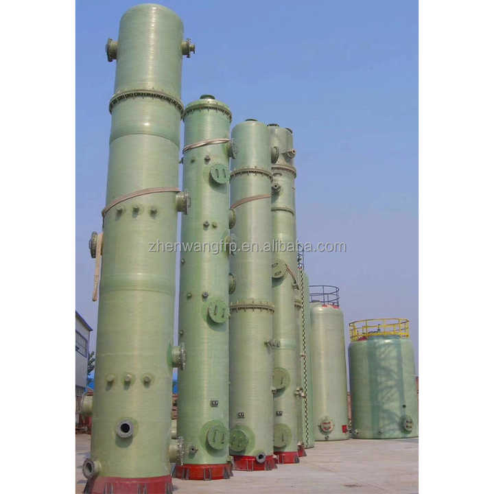 Waste Gas Scrubber Adsorption Column Frp Purification Tower Industrial ...