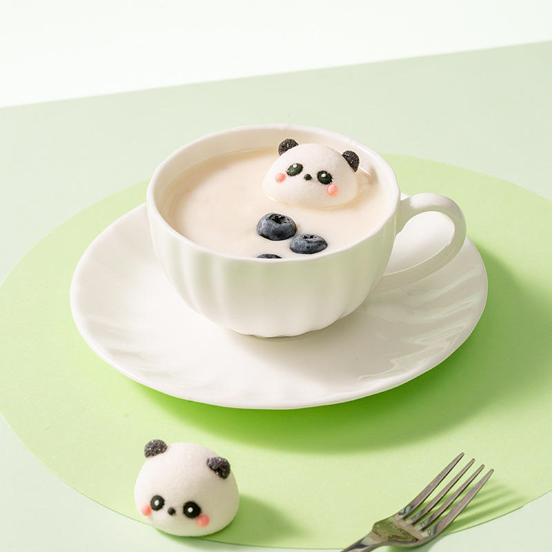 3D Little Panda Head Cotton Candy Fruity Sweet Baking Celebrating Tea ...