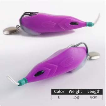 Flying Fish Modified Leper Frog 15g Upturned Blood Groove Double Hook ...