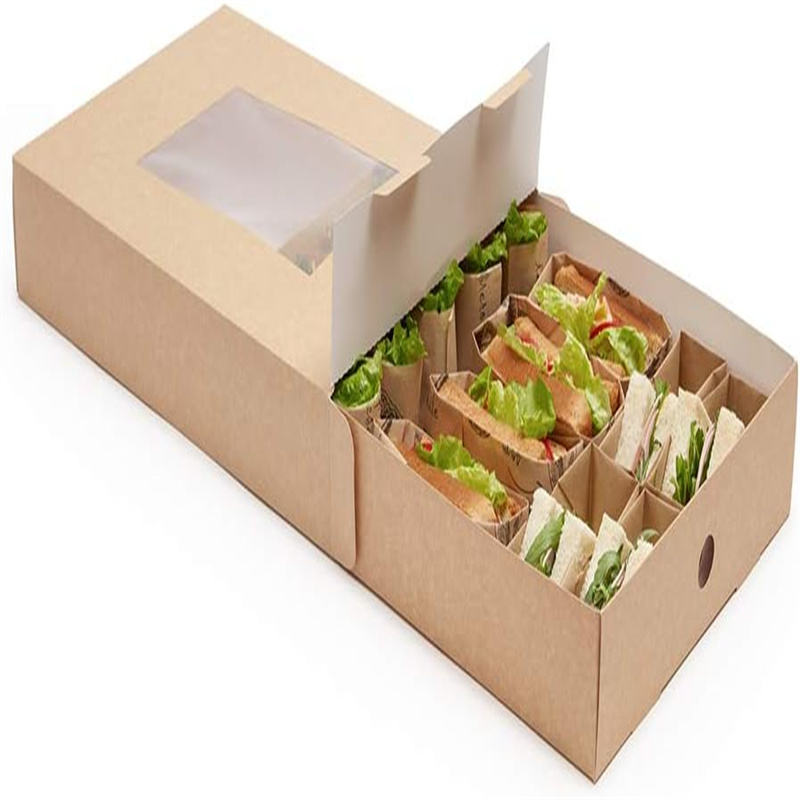 Catering Trays Grease-Resistant Catering Boxes Cover With Window Side ...