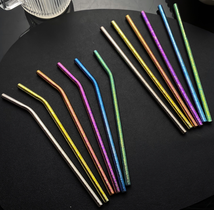 Portable Pocket Pure Titanium Straw Reusable Lightweight Iced Coffee ...