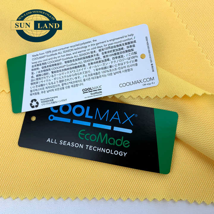 55% Coolmax 45% Coolpass Pique Mesh Fabric - Quick Dry