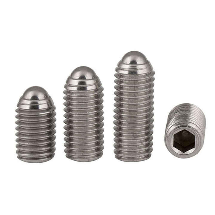 M3 to M16 Hex Socket Spring Ball Plunger Grub Point Set Screw Bolt 304 ...
