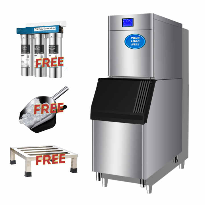 Cube Ice Production Machine 200kg~500kg Industrial Ice Maker ...