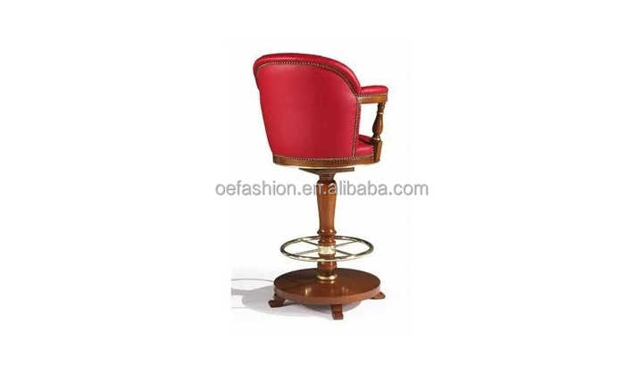 OE-FASHION Swivel Height Red Leather Classic Casino Chair Adjustable ...