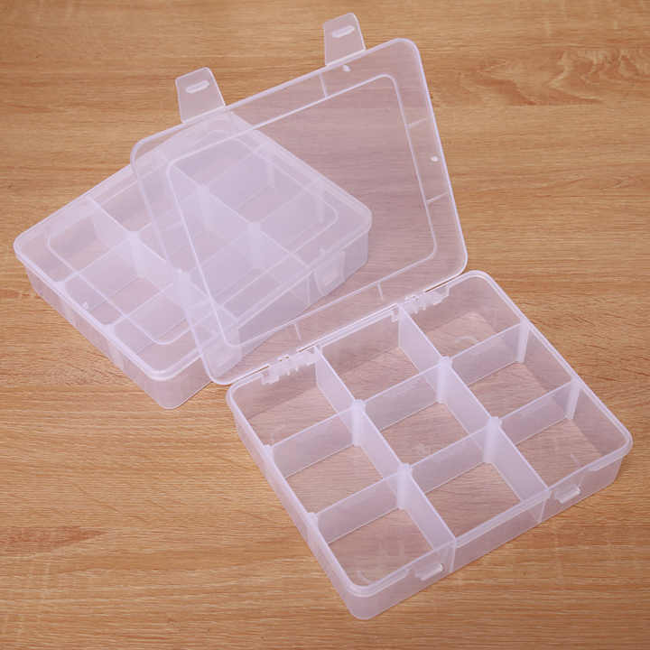 Divided Plastic Box - 9 Grid Compartments Storage Solution