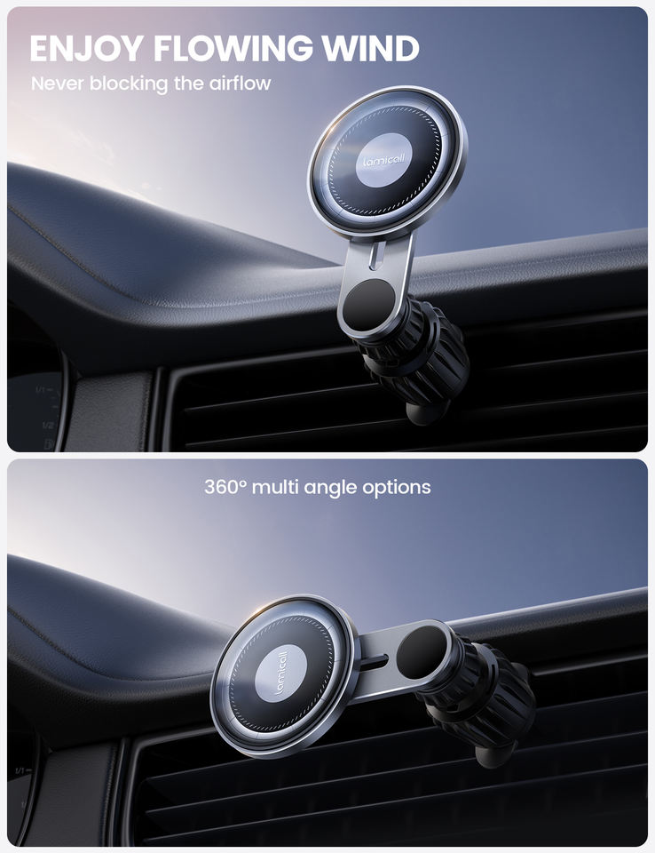 Lamicall STCV05 Extension Arm Magnetic Car Phone Mount Air Vent Holder ...