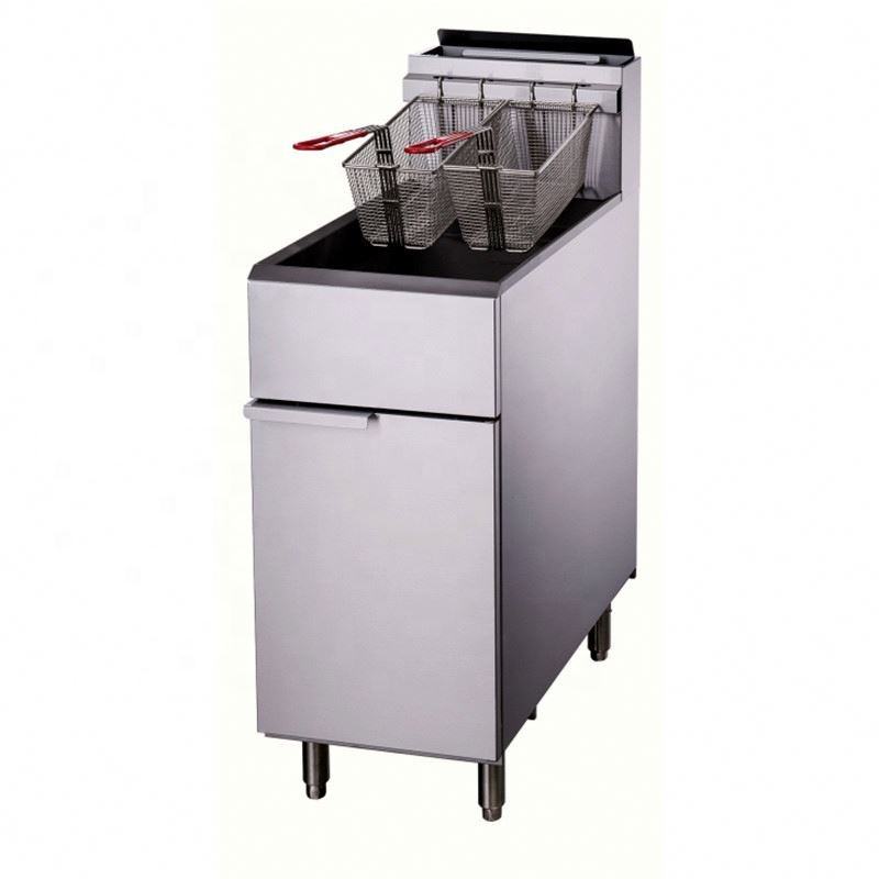Deep Fryer Gas Commercial Gas Double Tank Machine Standing Fried ...
