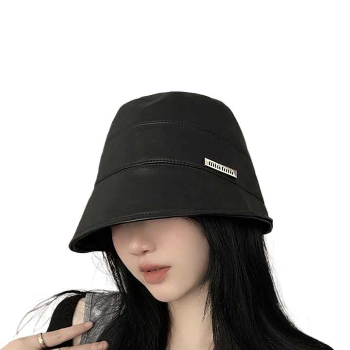 Hot Sale Fashion Retro Metal Logo versatile Panama Outdoor Bucket Caps ...