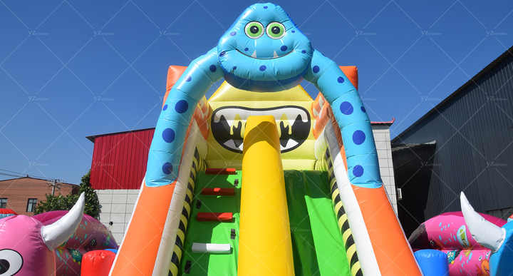 Giant Monster Themed Inflatable Slide for Kids - Perfect Backyard ...