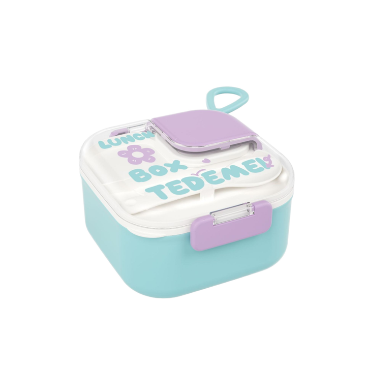 Portable Cute Primary School Cafeteria Lunch Box Stainless Steel Triple ...