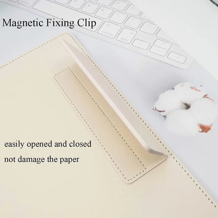 Magnetic A4 File Folder Menu Clipboard Leather Writing Pad Memo Clip ...