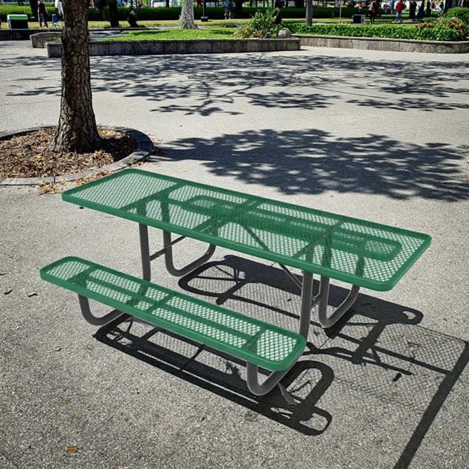 Public Greenspace Amenities - Integrated Rust-Resistant Metal Picnic ...