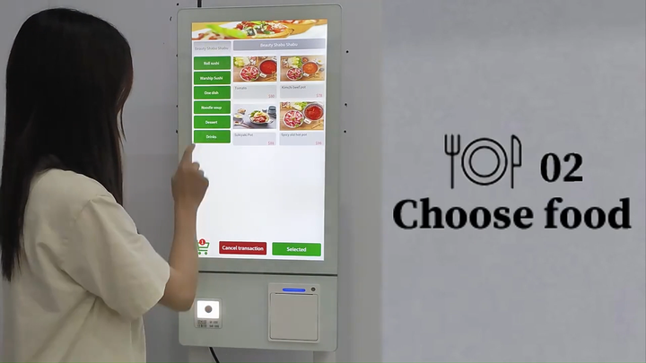 Fully Automated Restaurant Self Ordering Kiosk Terminal Commercial ...