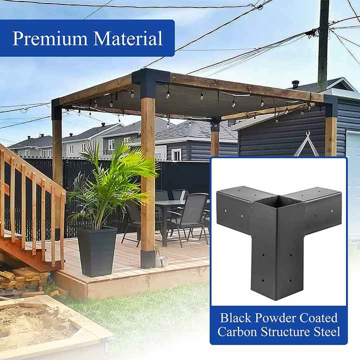 Gazebo pérgola de madera de acero inoxidable para exteriores, Kit de ...