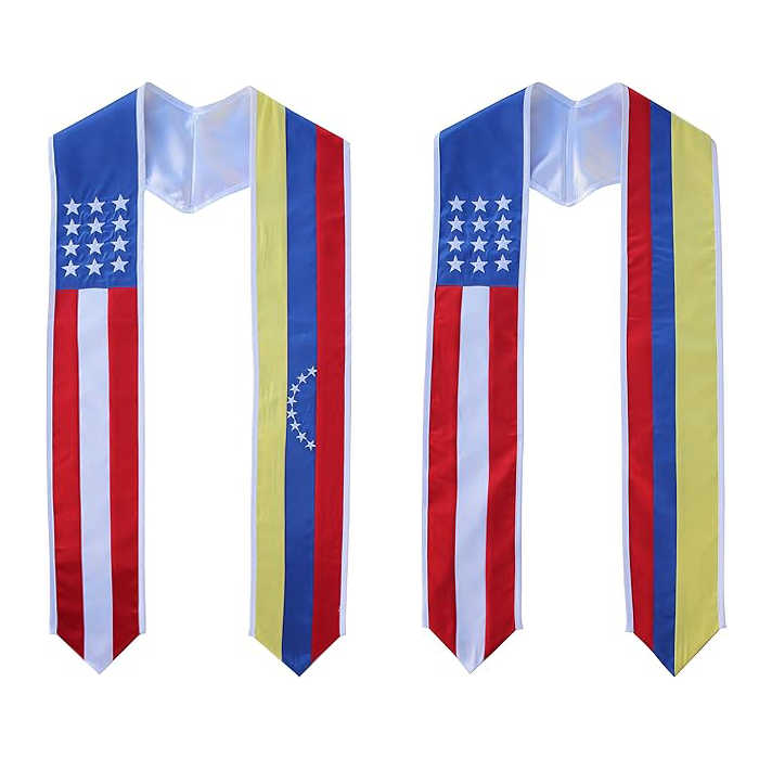 Mixed Country Flag Graduation Stole National Stole Sash 72" Long for ...
