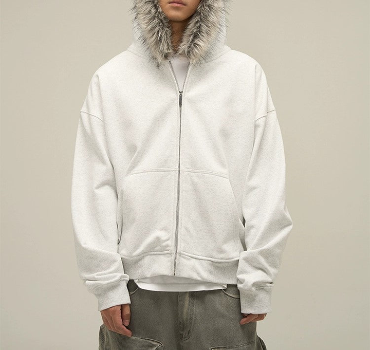 Premium Oversize 500 Hoddie Heavyweight Zipup Custom Zipper Fleece ...