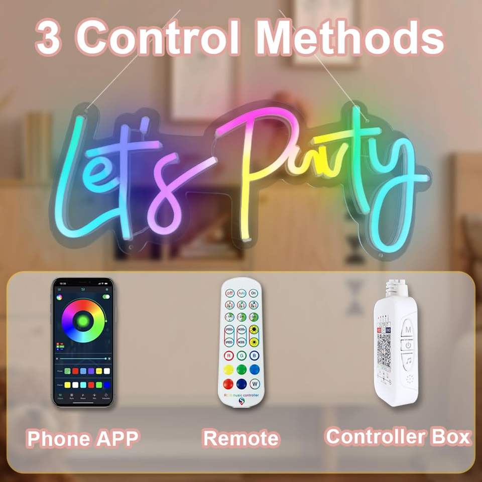 Fashionable decorative RGB neon light strip customized letter pattern ...