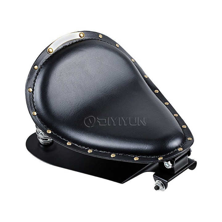 Black Bobber Chopper Motorcycle Seats Solo Spring Saddle Seat With ...