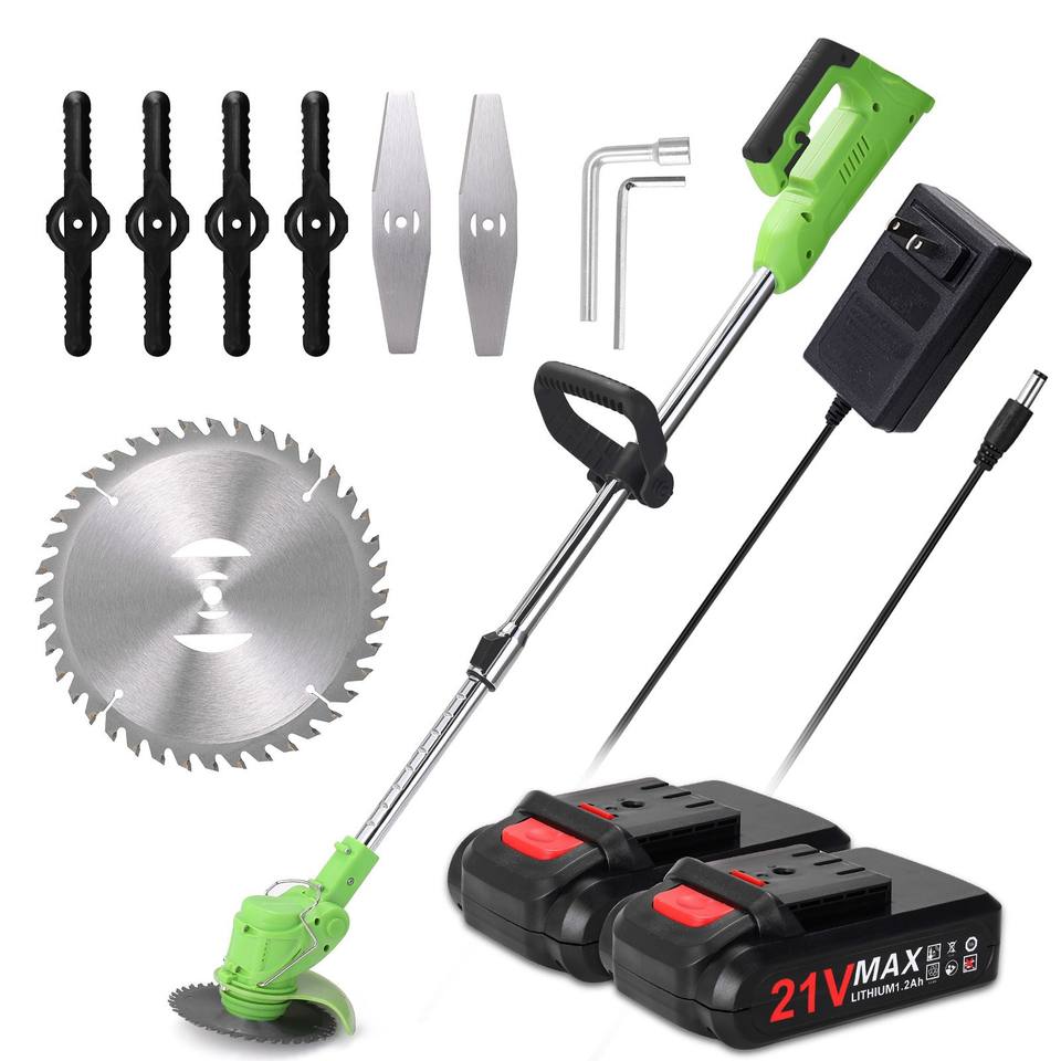 21V Electric Lawn Mower Cordless Lawn Mower Automatic Release Wire ...