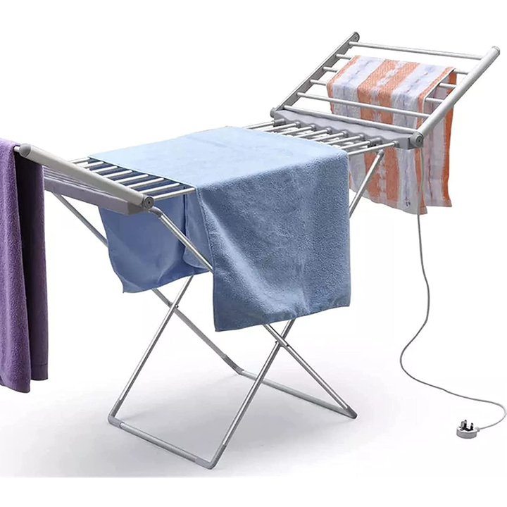 Electric Heated Clothes Dryer Airer Portable Folding Towel Warmer ...
