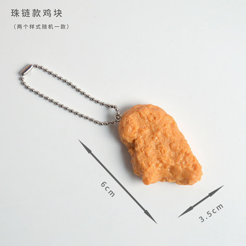 Simulation Food Keychain French Fries Chicken Nuggets Fried Leg Wing ...