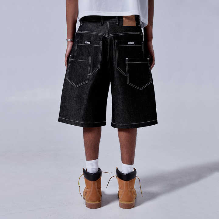 100% Cotton Raw Denim Japanese Selvedge Oversized Fit Jorts