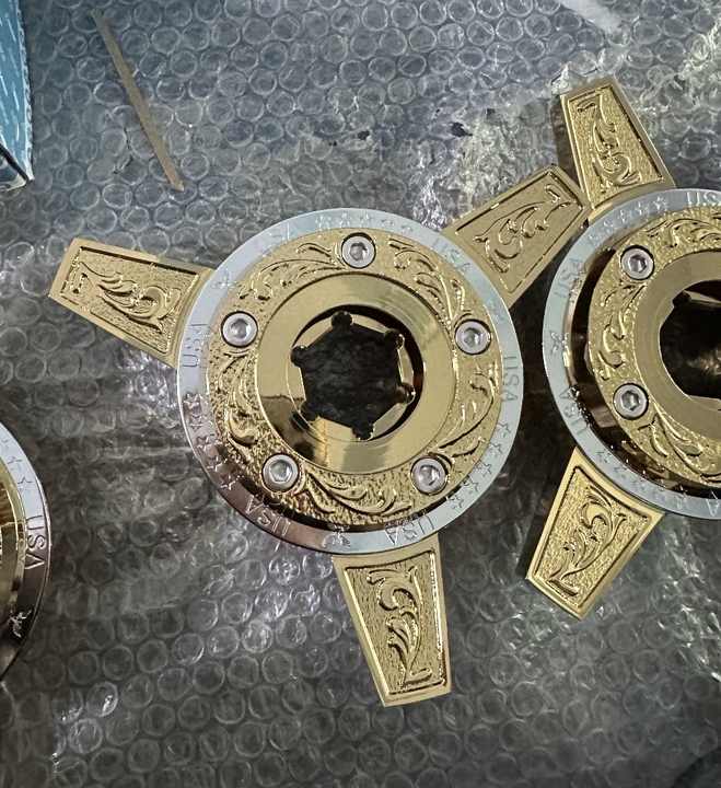 Engraved Z Enith 2 Bar Gold and Chromed Style Locking Knock off for ...