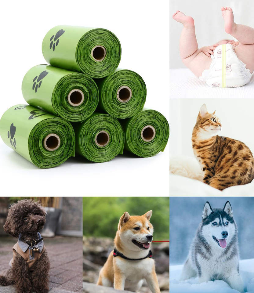 Eco-Friendly Biodegradable Dog Poop Bags, Extra Thick & Tearproof Leak ...