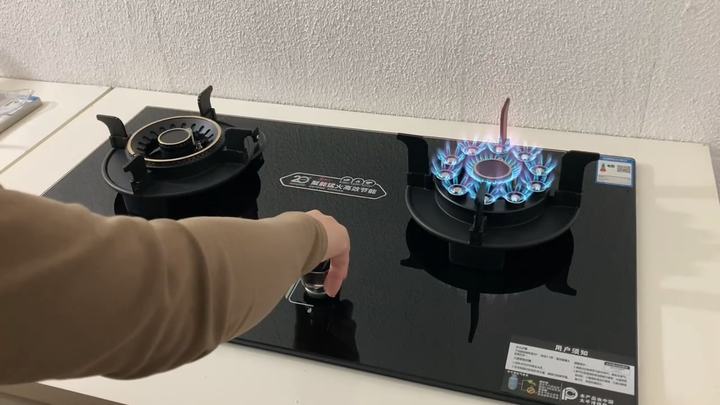 Flip Top Gas Cooker LPG Smart Gas Cooktops Glass Top Battery 2 burner ...