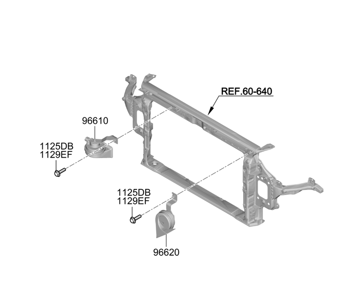 64101-Q8000 Radiator Frame for 2024 Kia K3 - High Quality