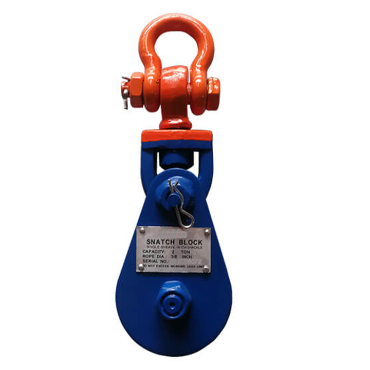 Heavy Lifting Snatch Block With Shackle for Marine Wire Rope Moving ...