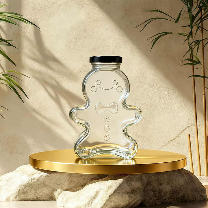 New Design Christmas Gingerbread Biscuit Man Glass Storage Jar 450ml ...