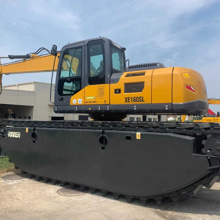 Chinese Mini Excavator XE160SL Dredging Digger 16Ton Amphibious ...