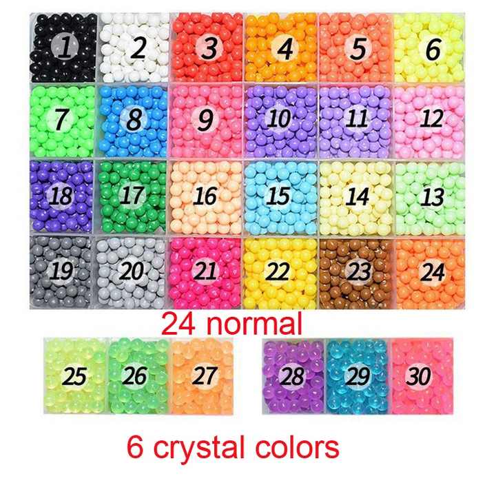 48 Colours 5mm Magic Water Sticky Beads Puzzle - Educational Toy