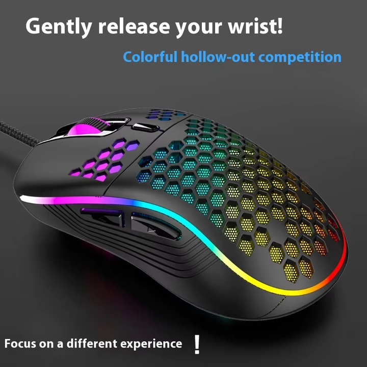 D110 Wired USB 6-Button 7200 DPI Gaming Mouse LED Backlit Ergonomic ...