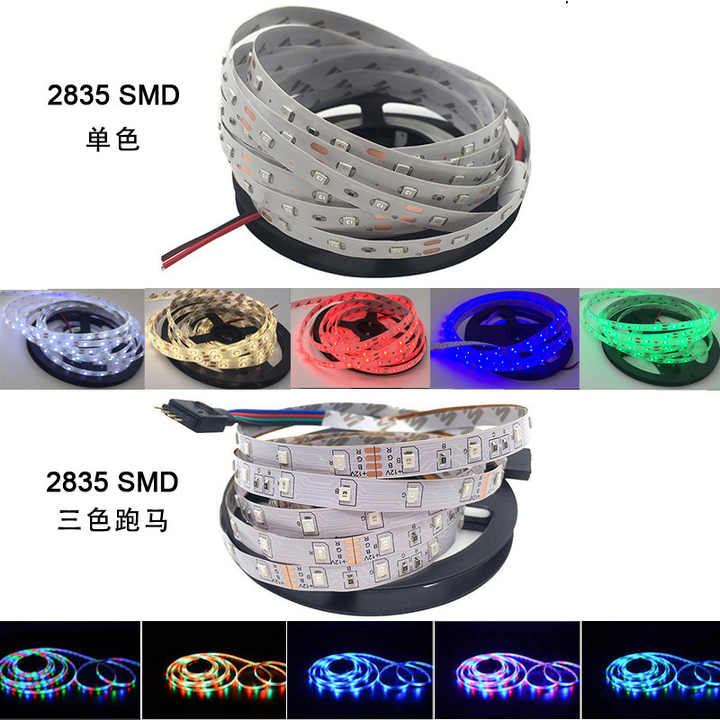 DC12V RGB Flexible LED Strip Light 5050 Indoor IP20 SMD5050 LED Ribbon Tape with Remote Control ...