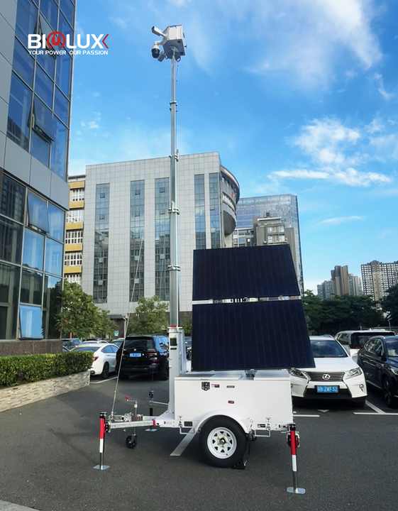 BIGLUX Mobile Surveillance Trailer - Telescoping Mast & Cameras
