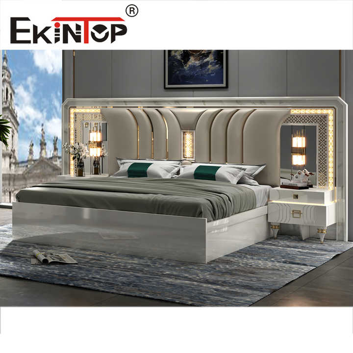 Ekintop Queen Size Bed Room Set Hotel Bed Set Furniture Wood Bedroom ...