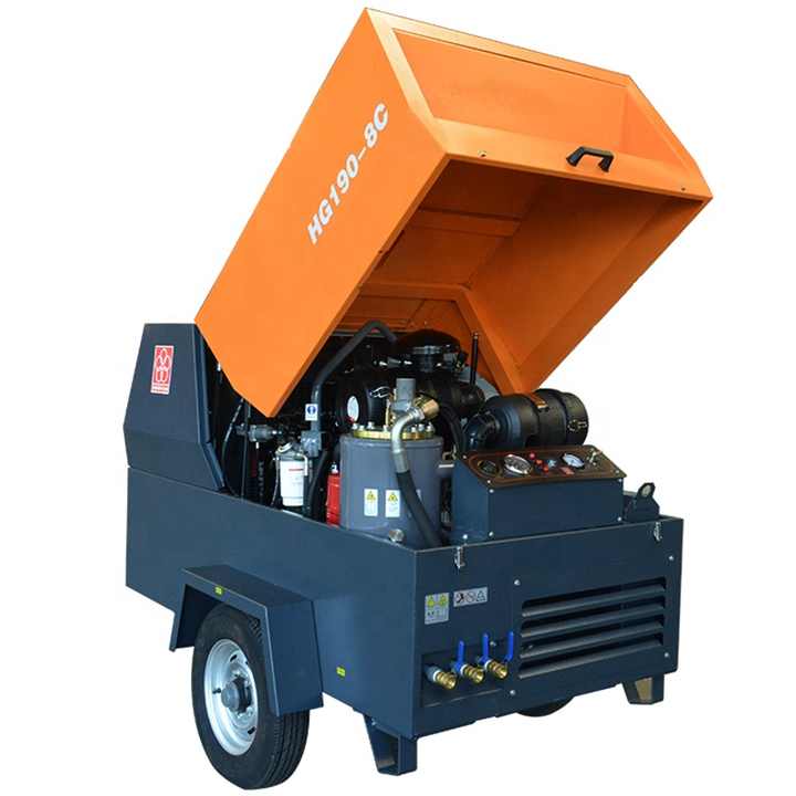 185cfm Air Compressor 7Bar Diesel Screw Air-compressor Engine 40KW ...