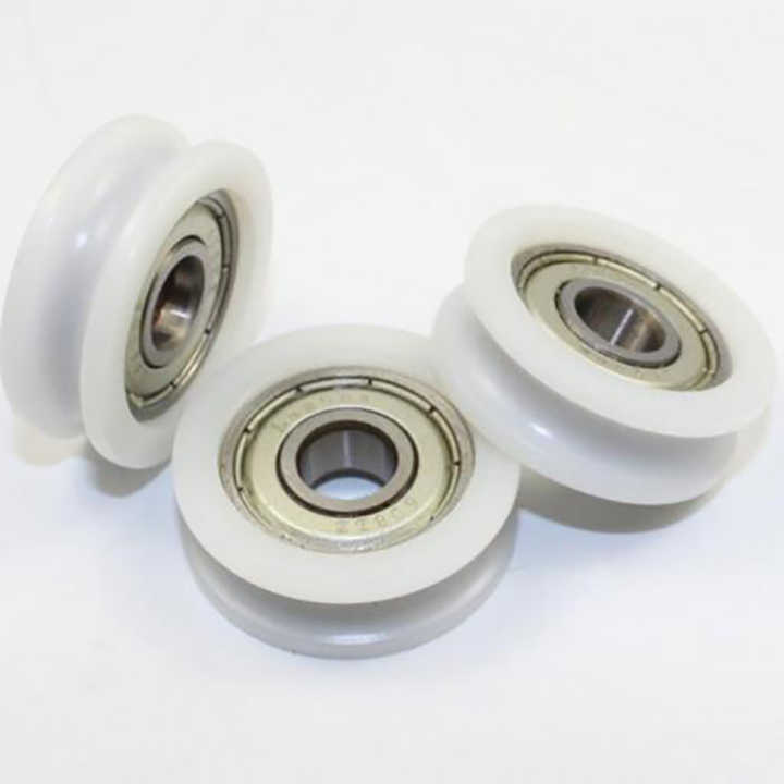 Nylon Round Plastic U V Groove Track Roller Bearing Pulleys Wheel 608ZZ ...