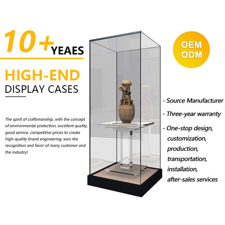 Boutique Museum Display Cabinet Glass Showcase Automatic Vertical Lift ...