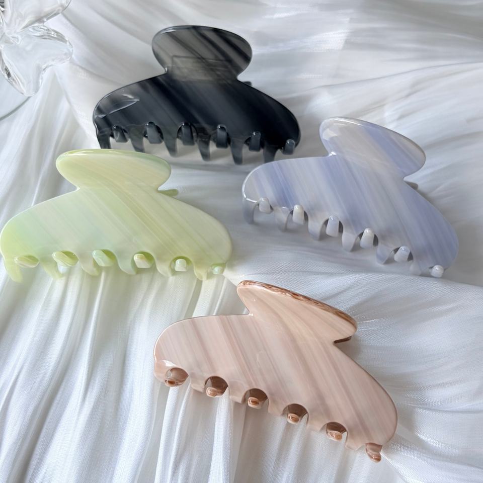 Custom LOGO Mini Hair Clips Luxury Color Claw Clip Premium Cellulose ...