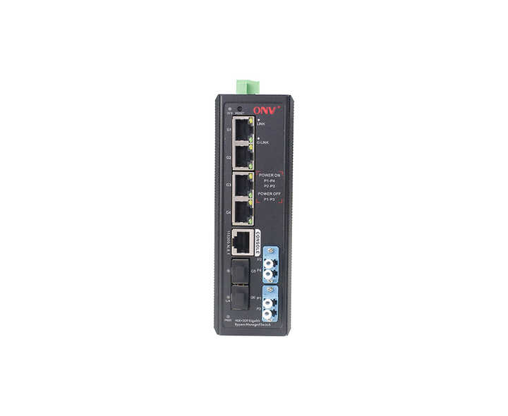 Advanced Industrial Bypass Ethernet Switch 4*RJ45 + 2*SFP Fiber Ports ...