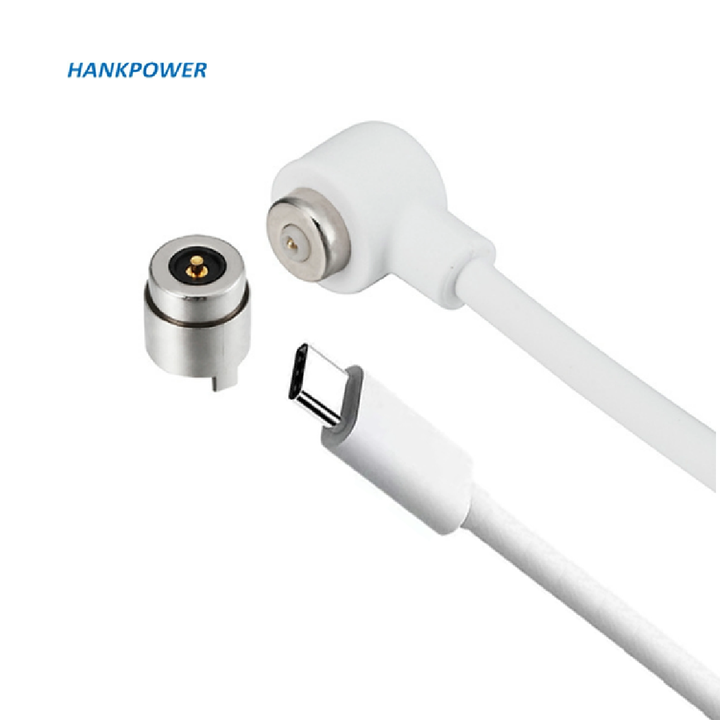 90 Degree 2 PIN Circular Magnetic Connector USB Cable 5A IPX8 ...